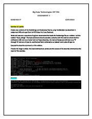 Assignment Pdf Big Data Technologies CSP ASSIGNMENT BANDHAVI P A Exercise