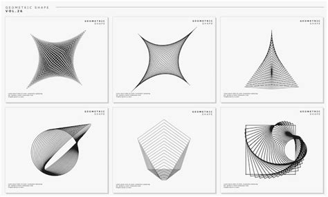 Premium Vector Dynamic Line Blend Abstract Design Template Set