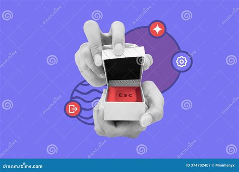 Esc Button Or Escape Button Icon Doodle Hand Drawn Outline Line