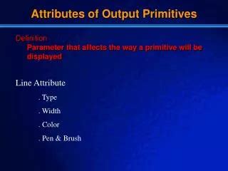 Ppt Chapter Graphics Output Primitives Powerpoint Presentation