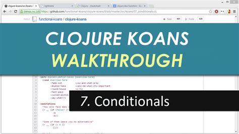 Learn Clojure 7 Conditionals Clojure Koans Walkthrough In Light