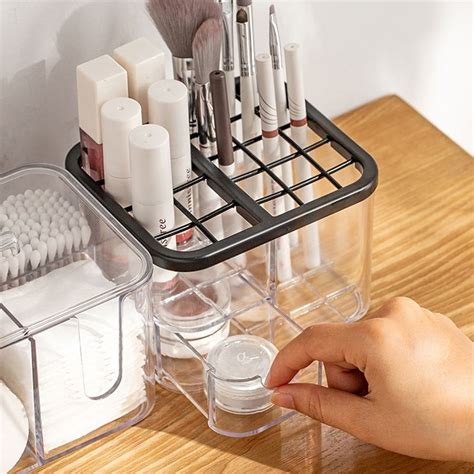 화장품정리용품 화장대 브러쉬 칸칸 수납함 투명 오늘의집 쇼핑