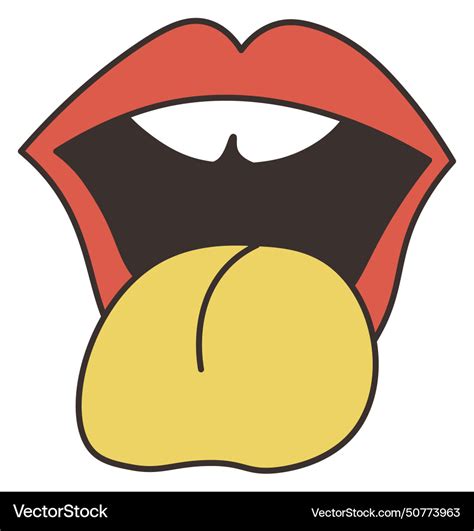 Pop Art Lips With Tongue Out Royalty Free Vector Image