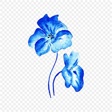 Flor Acuarela Png Azul Pumping Wallpaper