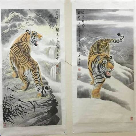 老虎名家画作画老虎怎么画画老虎简笔画大山谷图库