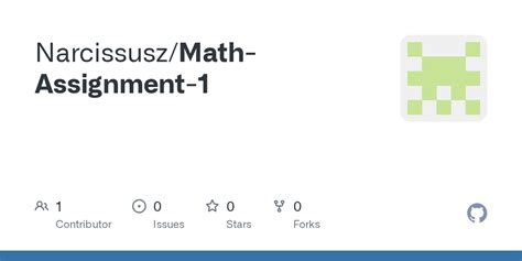 Github Narcissuszmath Assignment 1
