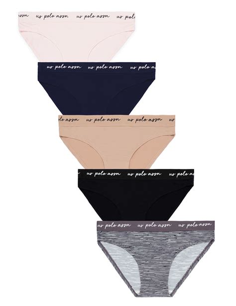 5pk Microfiber Hi Cut Bikinis Us Polo Assn