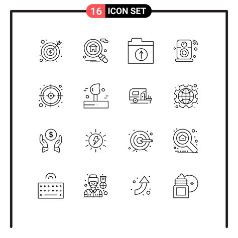 16 Thematic Vector Outlines And Editable Symbols Of Management Wifi Files Iot Internet Editable