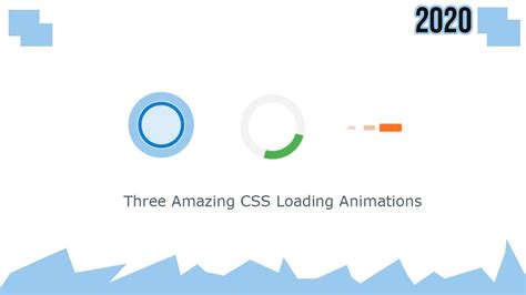 Three Amazing Css Loading Animations Css Loader Youtube