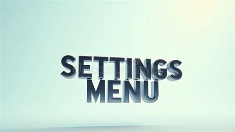 Exploring An Interactive Settings Menu Interface With Modern Typography