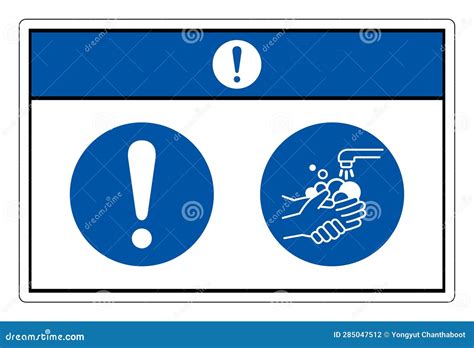 Notice Please Wash Your Hand Symbol Sign Vector Illustration Isolated