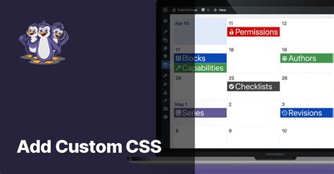 Add Custom CSS PublishPress