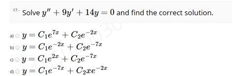 Solved 16 Determine Whether Y E5x Is A Solution Of Y