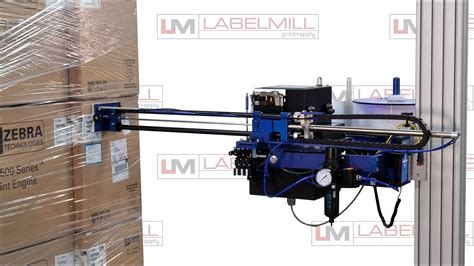 Labelmill Lm3605 Print And Apply Label Applicator W Smart Tamp Youtube