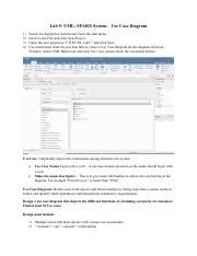 Lab5 F22 Pdf Lab 5 UML SPARX System Use Case Diagram 1 2 3 4