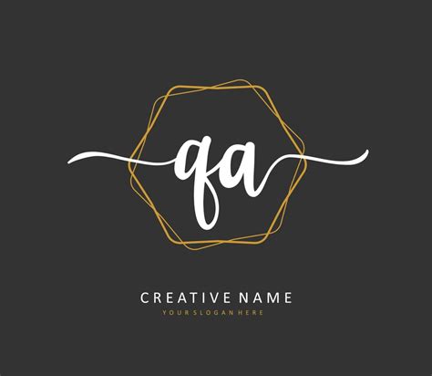 Q A QA Initial Letter Handwriting And Signature Logo A Concept Handwriting Initial Logo With