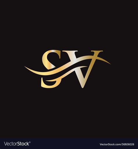 Swoosh Letter Sv Logo Design For Business And Company Identity