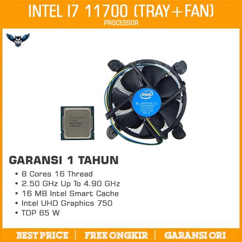 Jual Processor Intel Core I7 11700 Tray Fan Rocket Lake Socket Lga1200 Shopee Indonesia