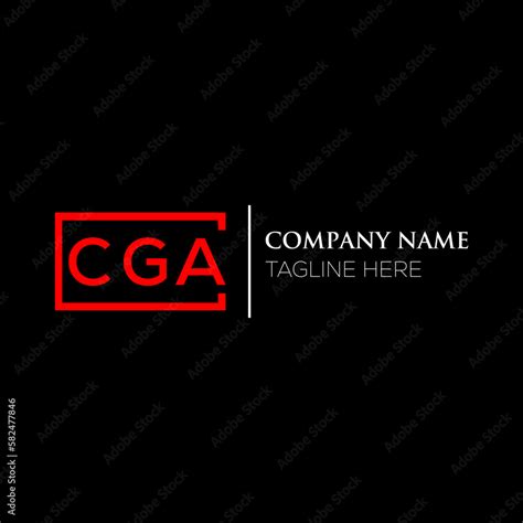 Cga Letter Logo Design On Black Background Cga Creative Initials