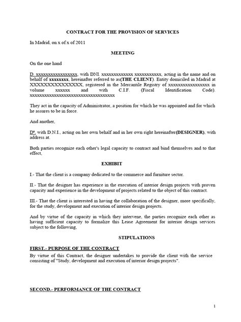 Interior Model Contract 2 Pdf Breach Of Contract Law Of Obligations