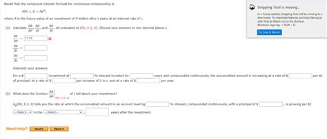 Solved Recall That The Compound Interest Formula For Chegg