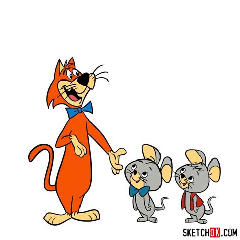 How To Draw Pixie And Dixie And Mr Jinks Sketchok Easy Drawing Guides