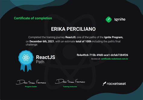 React Neverstoplearning Rocketseat Erika Perciliano