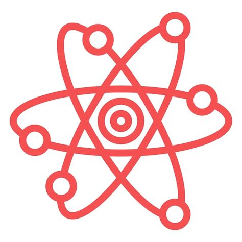 Atom Icon Style Premium Vector