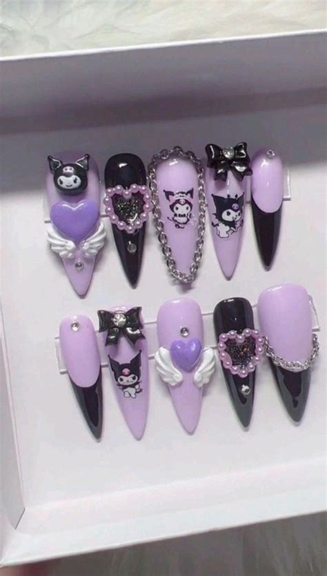 ногти с куроми💖💖💖 Маникюр Hello Kitty Дизайнерские ногти Красивые ногти