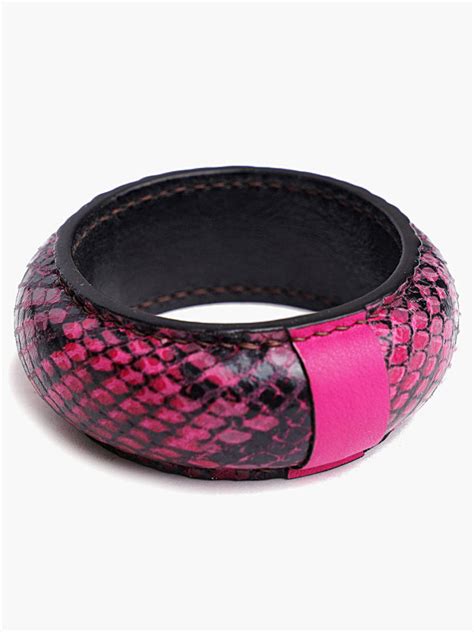 Pink Python Swahili Bangle Maison Germaine