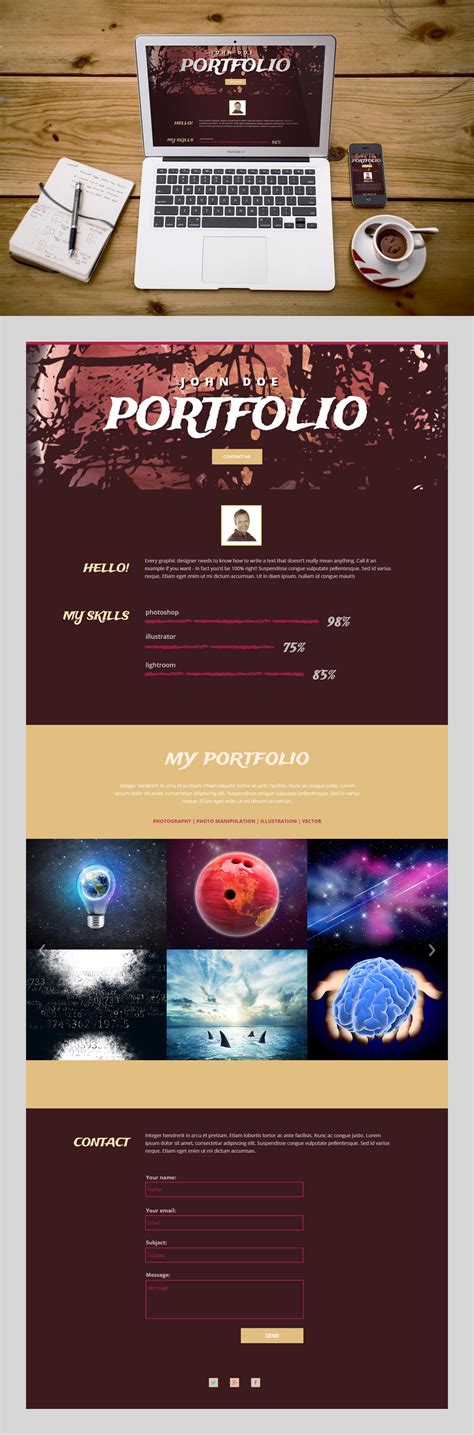 Free Webiste Template For Portfolio By Createer On Deviantart