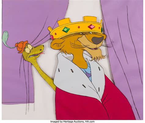 Robin Hood Sir Hiss Production Cel Set Up Walt Disney