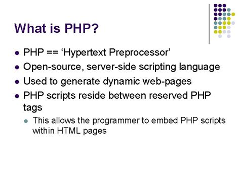 Introduction To Php Basic Principles And Syntax What