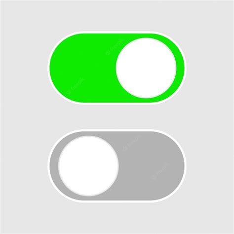 Premium Vector On And Off Icon Vector Toggle Switch Buttons With Lettering Modern Devices User