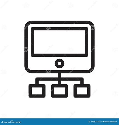Connection Vector Thin Line Icon Stock Vector Illustration Of