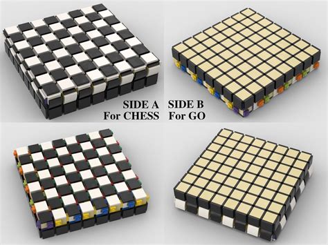 Lego Moc 2 Sides Board（for Chess And Go） By Uminuo Rebrickable