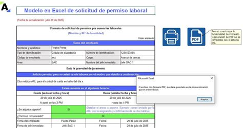 Formato De Permiso Laboral En Excel Actualícese
