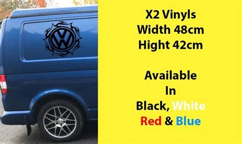 Vw Transporter Van Camper Customised T4 T5 T6 Vinyl Decal Stickers Golf