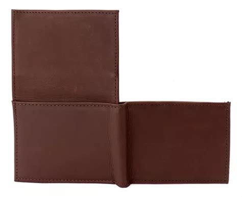 Carteira Masculina Slim Formato Em L Couro Legitimo Pequena Cor Marrom