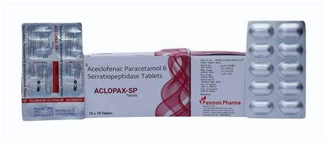 Aclopax Sp Tablets At ₹ 140box Aceclofenac Paracetamol And