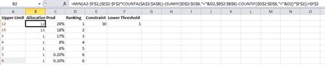 Vba Using Excel To Allocate Values Based Off Their Rank While