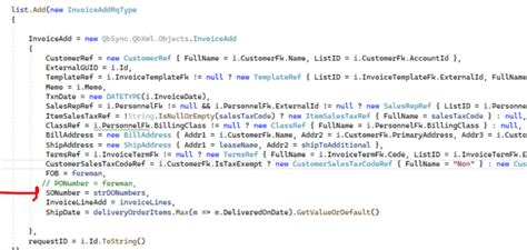 SONumber Issue Jsgoupil Quickbooks Sync GitHub