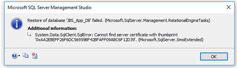 Restoring A Transparent Data Encryption TDE Enabled User Database On A SQL Server Instance