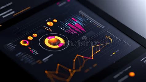 Data Visualization On Digital Screen Stock Illustration Illustration Of Analytic Chart 353023362