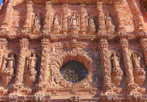 Fachada Barroca Da Catedral De Zacatecas México Ix Foto Editorial