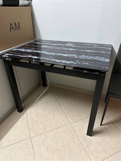 Extendable Glass Dining Table 4 Chairs Furniture And Home Living