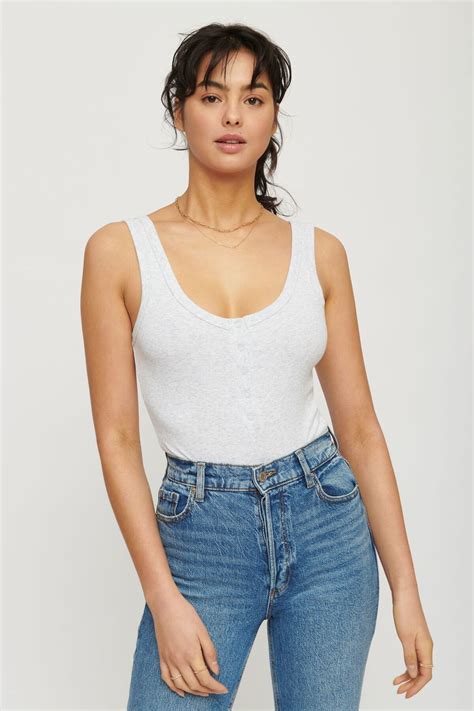 Dynamite Ribbed Henley Bodysuit 10006563218x