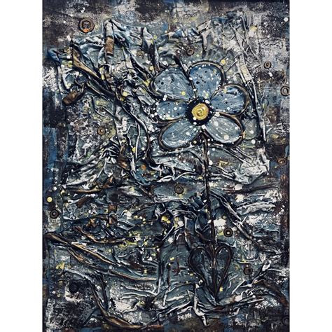 Obraz Abstrakt Modrý Kvet Katarína Haraksimová Artdiela Sk