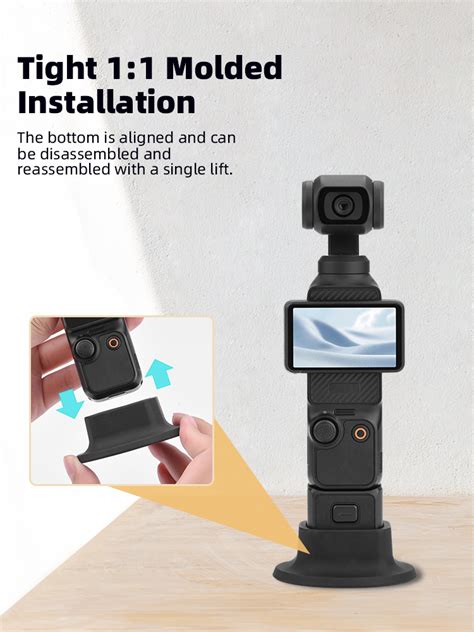 適用於 Dji Osmo Pocket 3 固定底座桌面直播穩定支架口袋 Pocket 3 配件的手持雲台相機矽膠底座 蝦皮購物