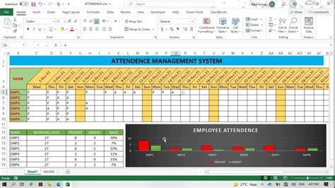Create Fantastic Fully Automated Attendance Sheet In Excel Hindiurdu